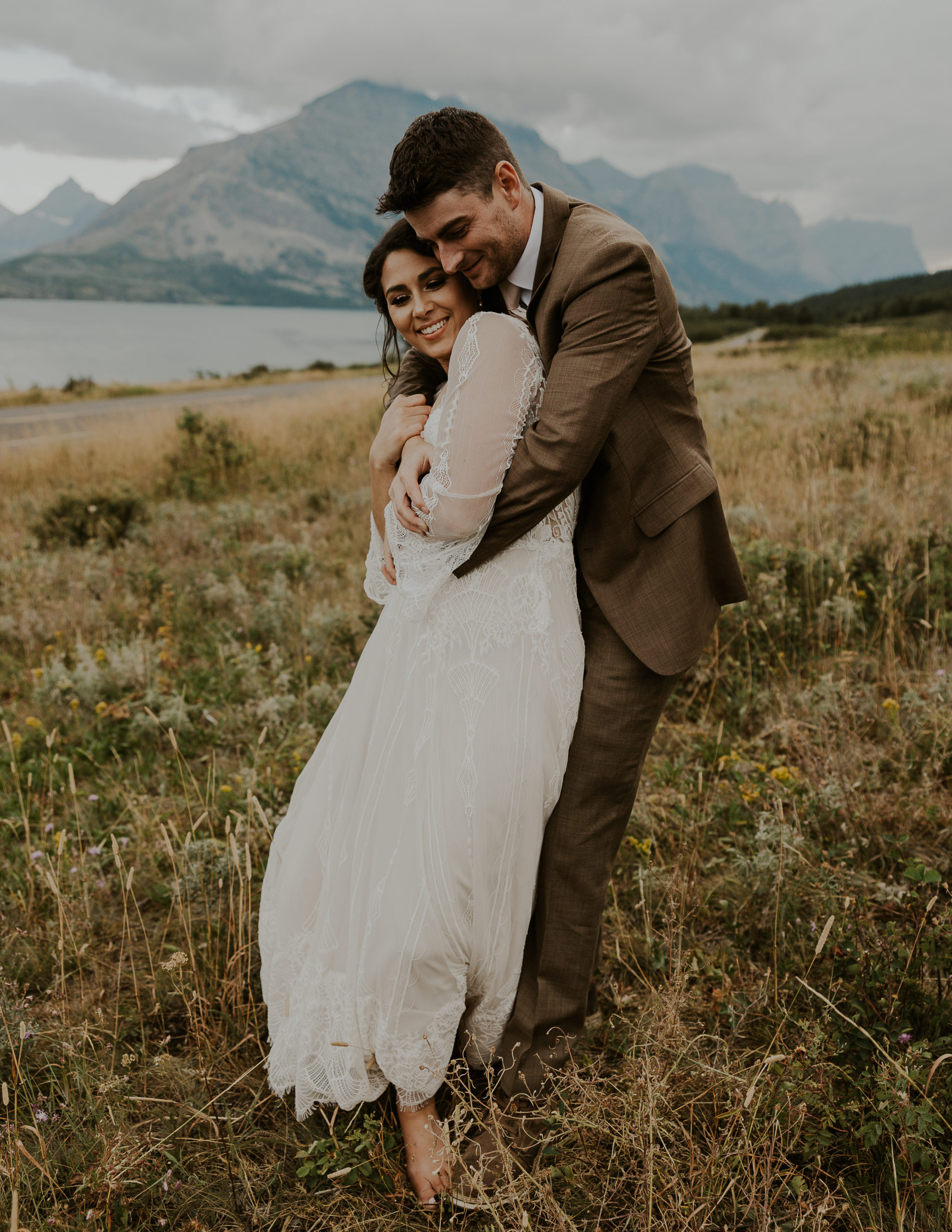 Sun Point Elopement Ceremony in Glacier National Park - Haley J Photo