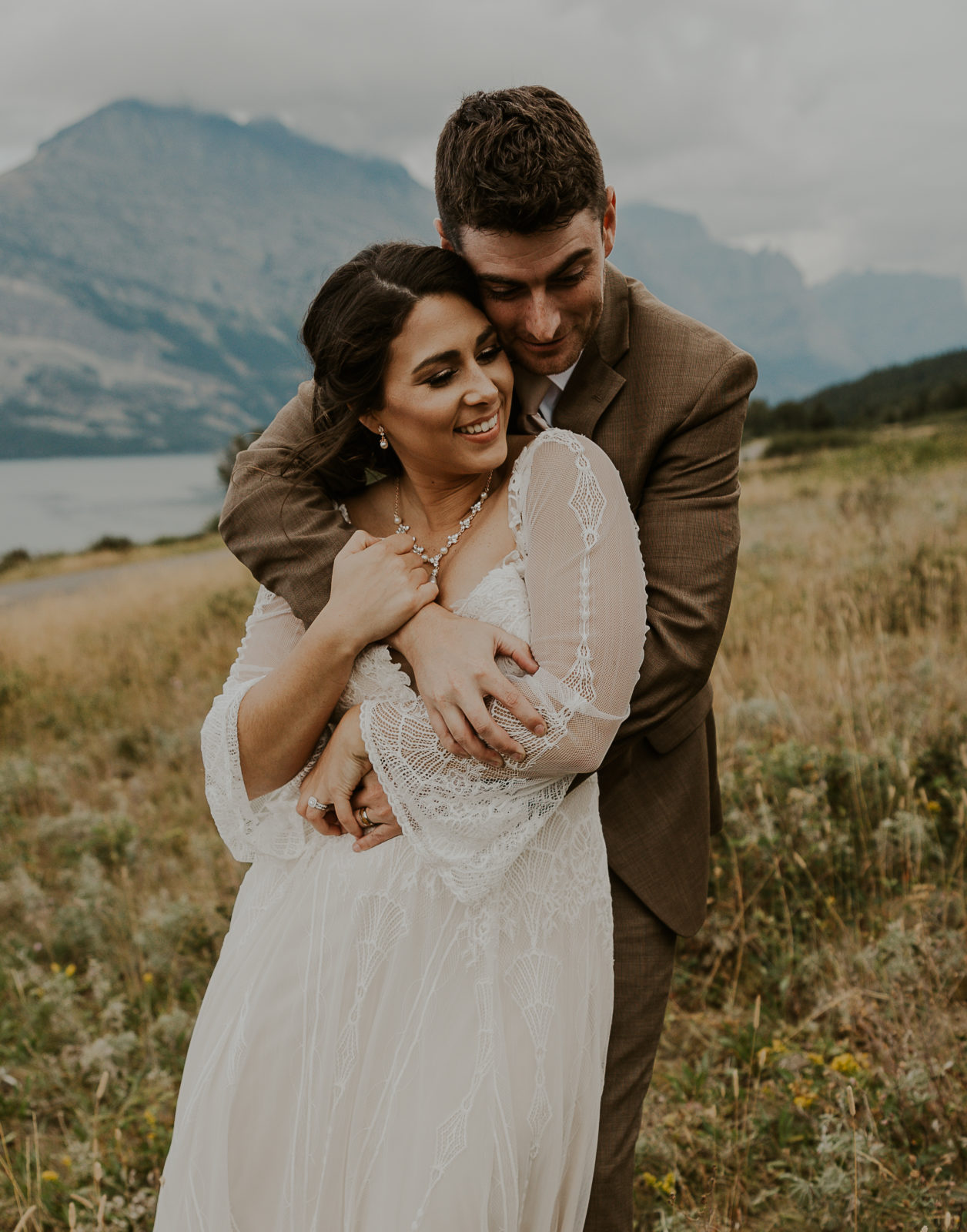 Sun Point Elopement Ceremony in Glacier National Park - Haley J Photo