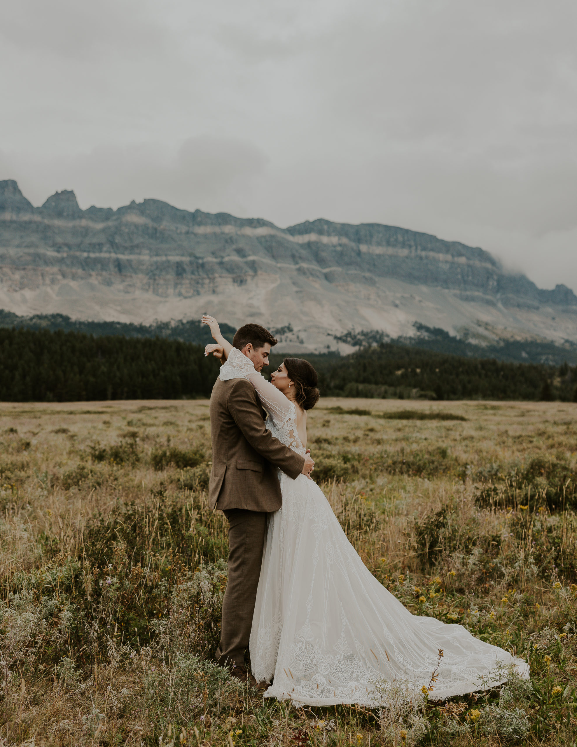Sun Point Elopement Ceremony in Glacier National Park - Haley J Photo